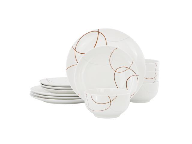 Click here for Elama Sydney 12 Piece Porcelain Dinnerware Set  Se... prices