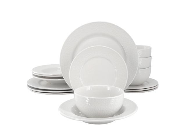 Click here for Elama Soyer 16 Piece Textured Design Double Bowl P... prices