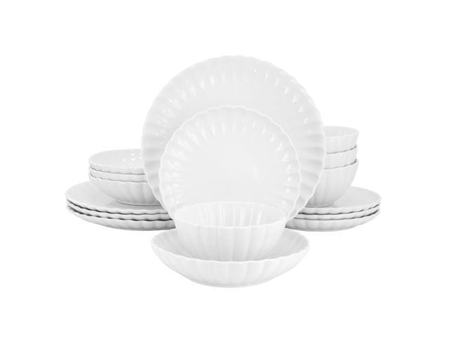 Click here for Elama Jane 16 Piece Scalloped Double Bowl Porcelai... prices