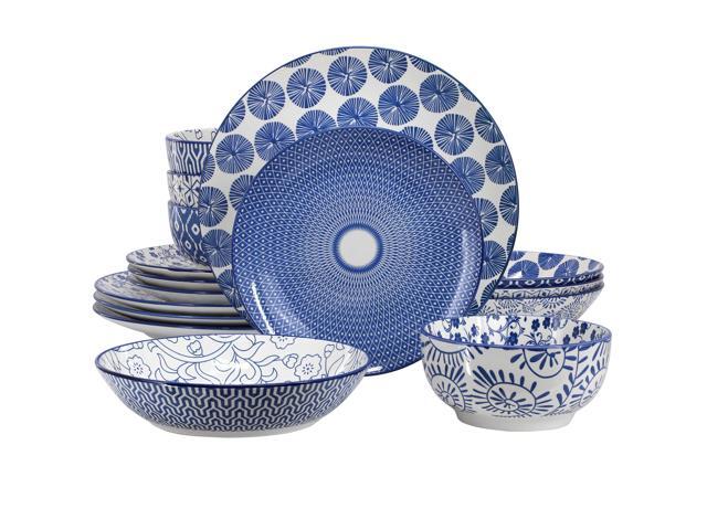 Click here for Elama Aurora 16 Piece Assorted Porcelain Double Bo... prices