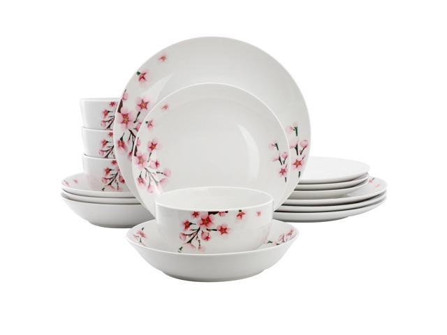Click here for Elama Tamara 16 Piece Cherry Blossom Porcelain Dou... prices