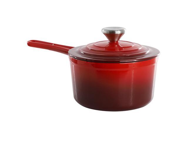 Click here for MegaChef 2 Quart Enameled Cast Iron Sauce Pan in G... prices