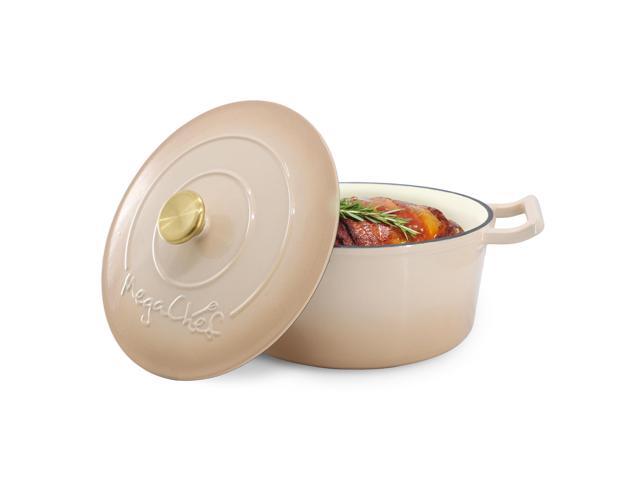 Click here for MegaChef 5.3 Quarts Round Enameled Cast Iron Casse... prices