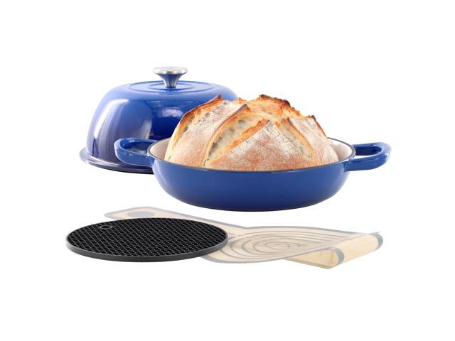 Click here for MegaChef 6 Quart Enameled Cast Iron Bread Pot in B... prices