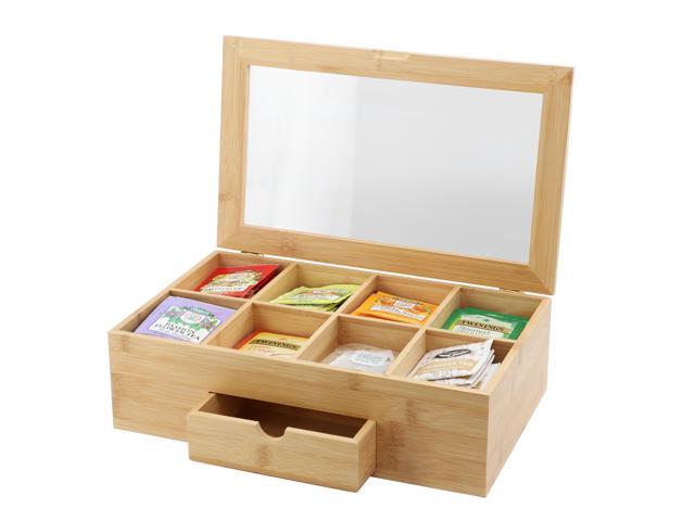 Click here for MegaChef 13 x 8 Inch Bamboo Tea Box Organizer with... prices