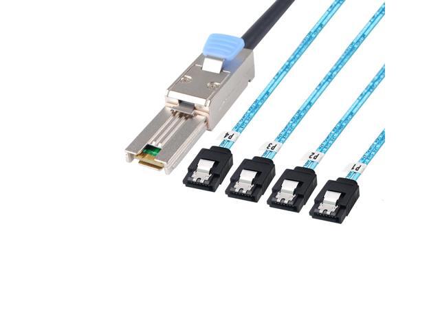 Click here for 2PCS Mini SAS 26P SFF 8088 Male to 4 SATA 7Pin Fem... prices