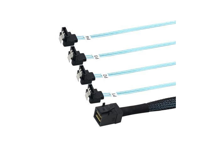 Click here for HD Mini SAS (SFF-8643 Host) - 4X SATA 90 Degree (T... prices