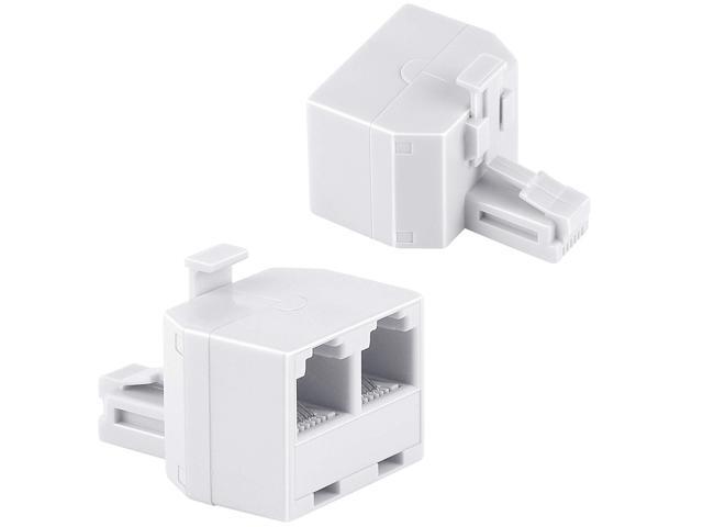 Click here for Vszerda RJ11 Duplex Wall Jack Adapter Dual Phone L... prices