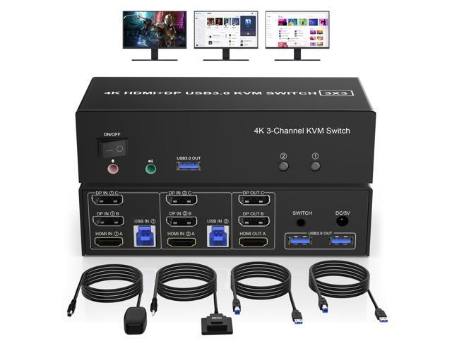 Click here for Vszerda HDMI + 2 Displayport 3 Monitor KVM Switch... prices