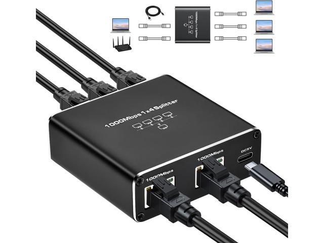 Click here for Gigabit Ethernet Splitter 1 in 4 Out  1000Mbps 1x4... prices