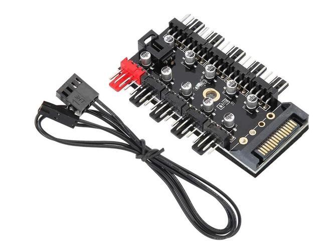 Click here for 10 Ports 4-Pin PWM Fan Hub  SATA 15pin to 10 Fan P... prices