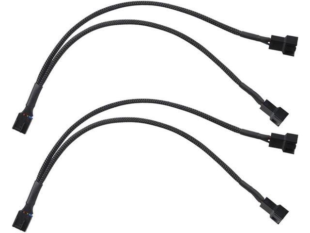 Click here for PWM Fan Splitter Cable 1 to 2  Black Sleeved 2 Way... prices