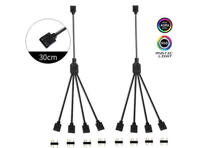 Click here for 2 Pack 5V 3-Pin RGB 4-Way Female to x Female RBW L... prices