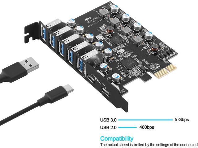 Click here for PCI-E to USB 3.0 7-Ports(2X USB-C - 5X USB-A) Expa... prices