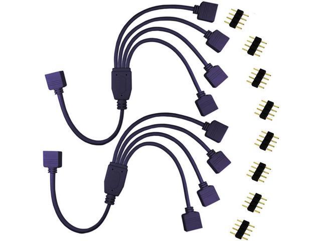 Click here for 12V 4-Pin RGB 4-Way Female to x Female RBW LED Str... prices