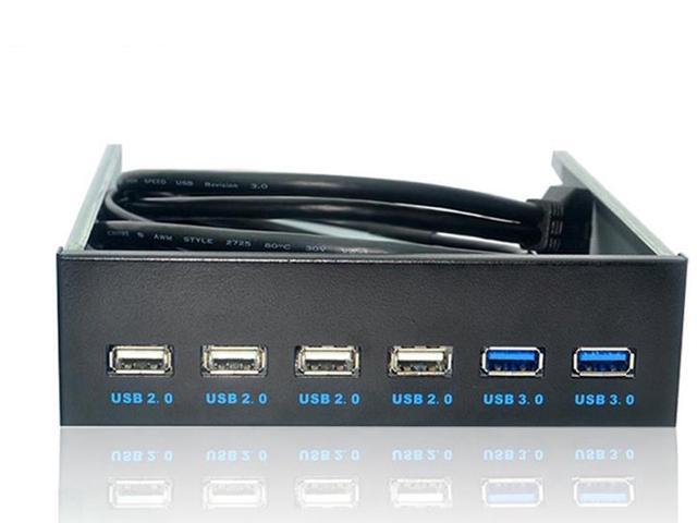 Click here for PC Case 5.25 inch front panel 6 Ports USB Hub 2 Po... prices