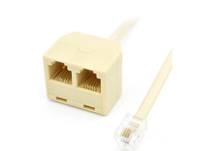 Click here for 6P4CSPL1X2 RJ11 Male to Female 6P4C 2 Way Outlet T... prices