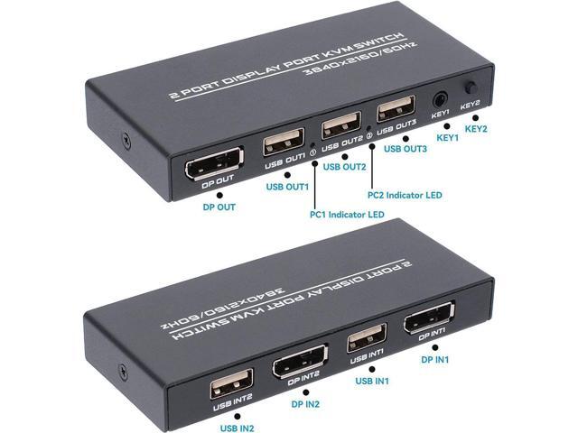 Click here for DisplayPort KVM Switch 2 Ports  USB Switch Share M... prices