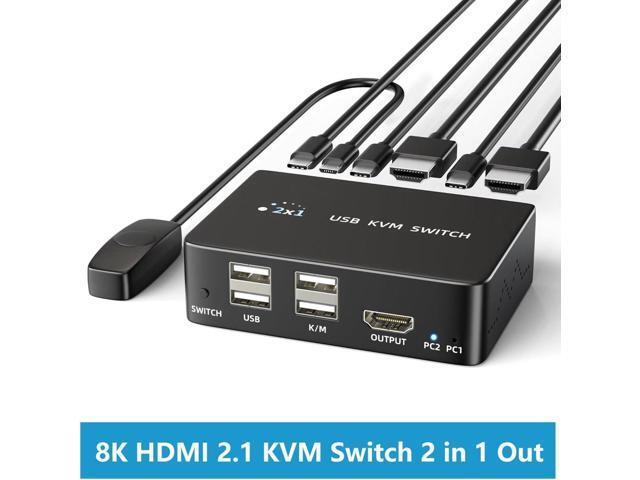 Click here for 8K@60Hz HDMI 2.1 USB KVM Switch 1 Monitors 2 Compu... prices