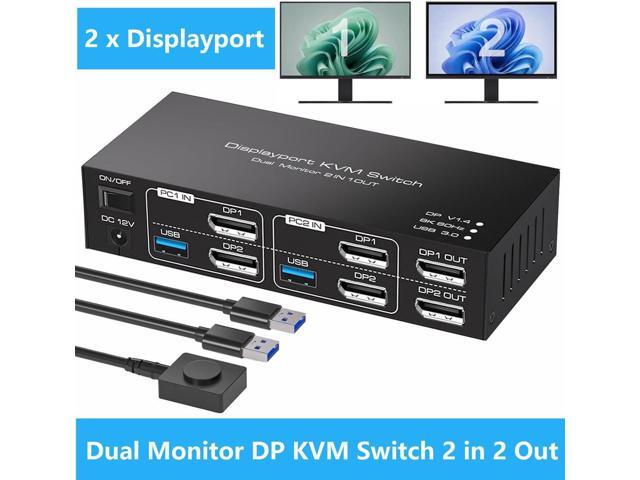 Click here for USB 3.0 Displayport KVM Switch 2 Monitors 2 Comput... prices