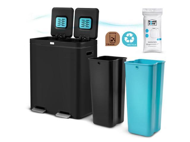 Click here for Home Zone Living 15.8 Gallon Kitchen Trash Can  Du... prices
