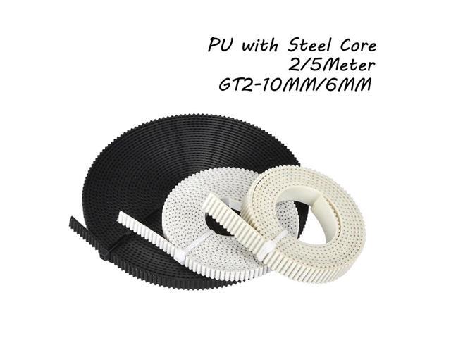Click here for 2/5M PU with Steel Core GT2 Belt Black White 2GT T... prices