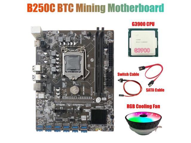 Click here for B250C Mining Motherboard with RGB Fan+G3900 CPU+Sw... prices