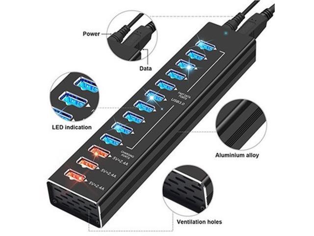 Click here for USB Hub Charger 3.0 USB C Hub 13 Ports High Speed... prices