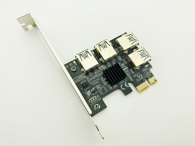 Click here for Gold 4 Port USB3.0 Riser Card PCI-E 1 to 4 PCI Exp... prices