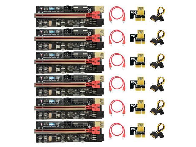 Click here for 6 LED Riser 009S 009C Plus PCIE Riser For Video Ca... prices
