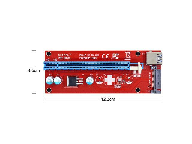 Click here for CHIPAL carte PCI-E Riser VER007S 60CM  adaptateur... prices