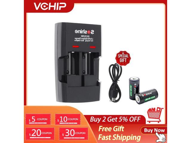 Click here for Chargeur de batterie CR123 16340 Li-ion CR2  15266... prices