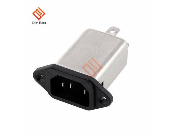 Click here for AC 250V 10A IEC 320 C14 Male Plug 3 Pins Black PCB... prices