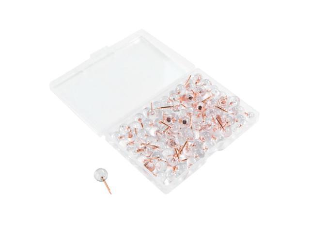 Click here for 100Pcs Rose Gold Push Pins ThumbTacks Transparent... prices
