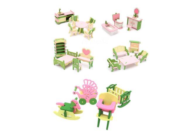 Click here for 5 Set Wooden Dollhouse Miniature Furniture Puzzle... prices