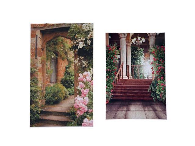 Click here for 2 Pcs Beautiful Flower Palace Vinyl Photo Backgrou... prices