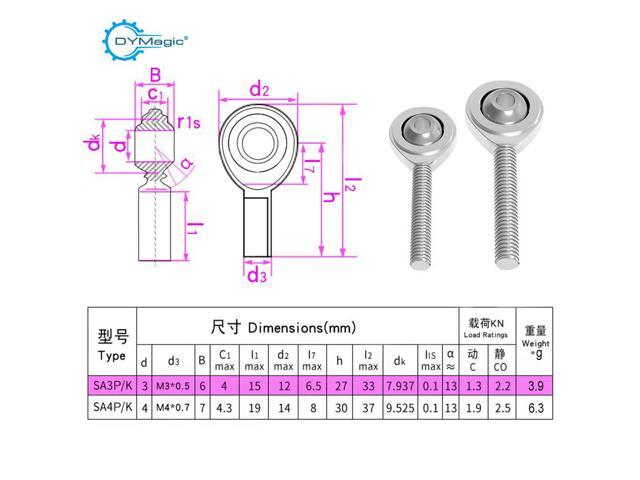 Click here for 4pcs 3D Printer Parts M3 M4 Fisheye Ball Bearing S... prices