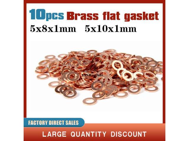 Click here for 10pcs Brass Flat Gasket Spacer 5x8x1mm 5x10x1mm 3D... prices