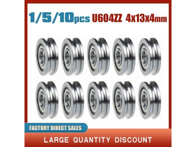 Click here for 1/5/10pcs U-Groove Bearings U604ZZ 4x13x4mm Wheel... prices