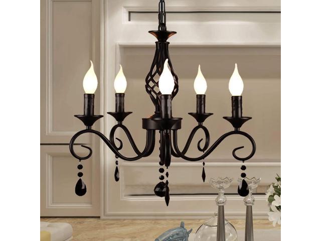 Click here for Garwarm French Country Chandeliers 5 Lights Black... prices