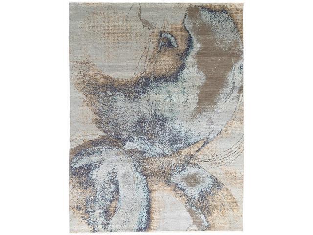 Click here for Hand Knotted Wool Gray SILVER Transitional Abstrac... prices