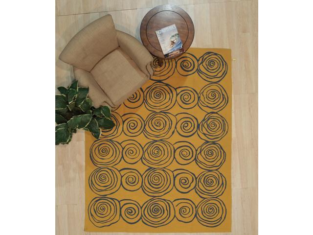 Click here for Handwoven Wool Yellow Contemporary Modern Modern F... prices