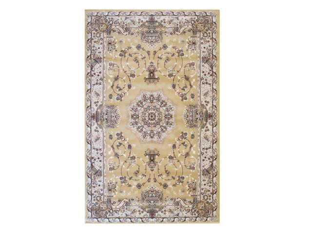 Click here for Gold Traditional Oriental Tabriz Rug  Made in Indi... prices
