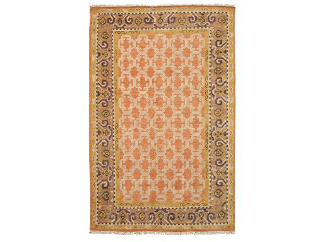 Click here for Hand Knotted Wool Orange Traditional Oriental Kota... prices