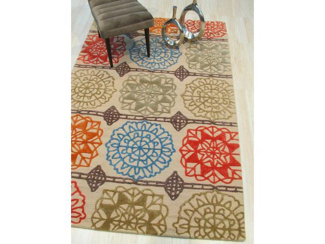 Click here for Hand-Tufted Wool Ivory Transitional Floral Camelli... prices