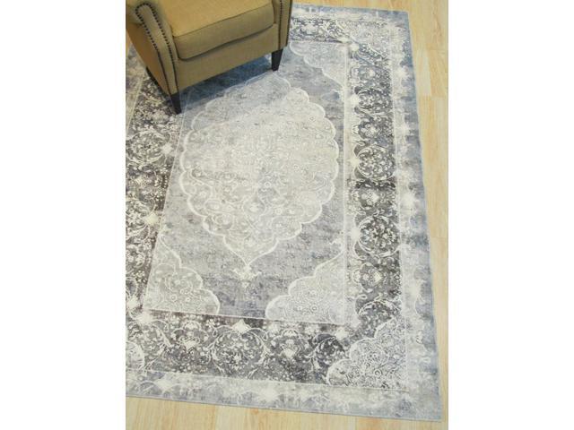 Click here for Gray Distressed Bohemian Moderno Medallion Rug  Ma... prices