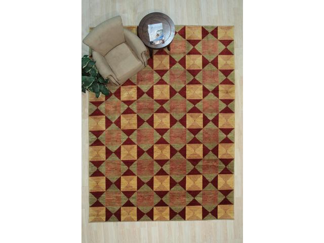 Click here for EORC FA7061RD9X12 Handmade Afghan Wool Turkish Kno... prices