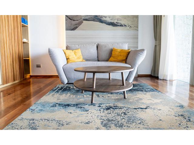 Click here for Hand Woven Wool and Viscose Brown Modern Contempor... prices