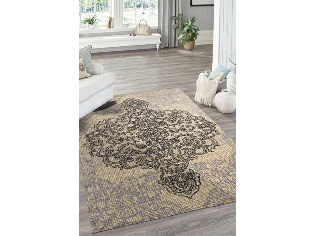Click here for Hand-Tufted Wool Ivory Bohemian Oriental Medallion... prices