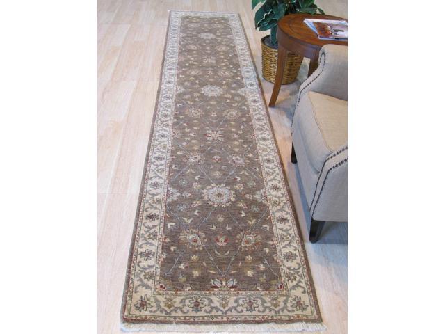 Click here for Brown Hand Knotted Wool Traditional Agra Rug  Made... prices